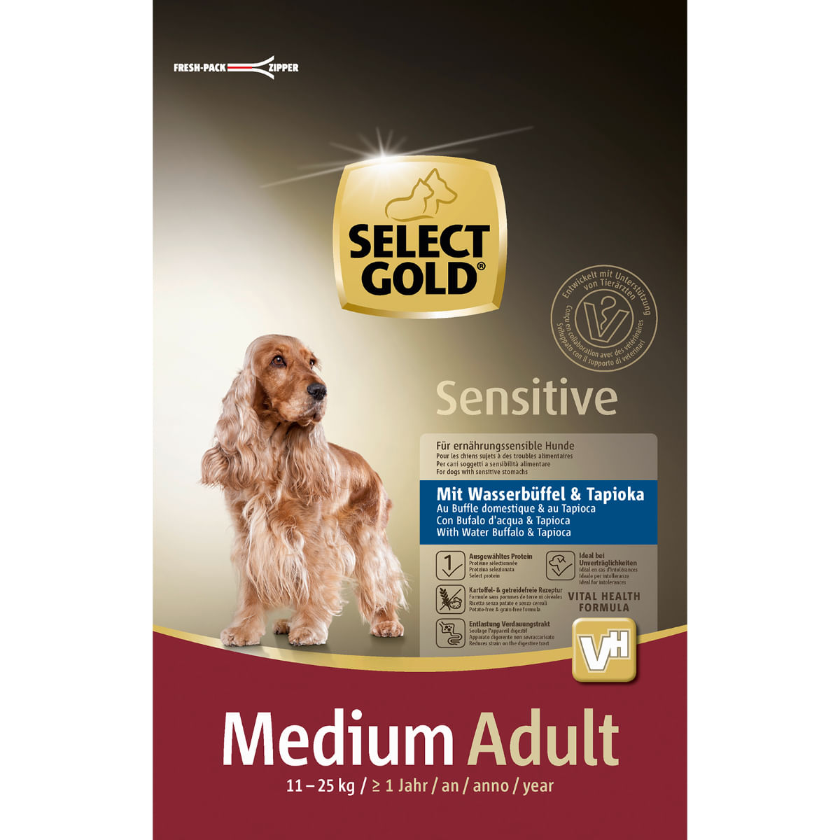 Select Gold Sensitive Medium Adult con Bufalo e Tapioca | Arcaplanet