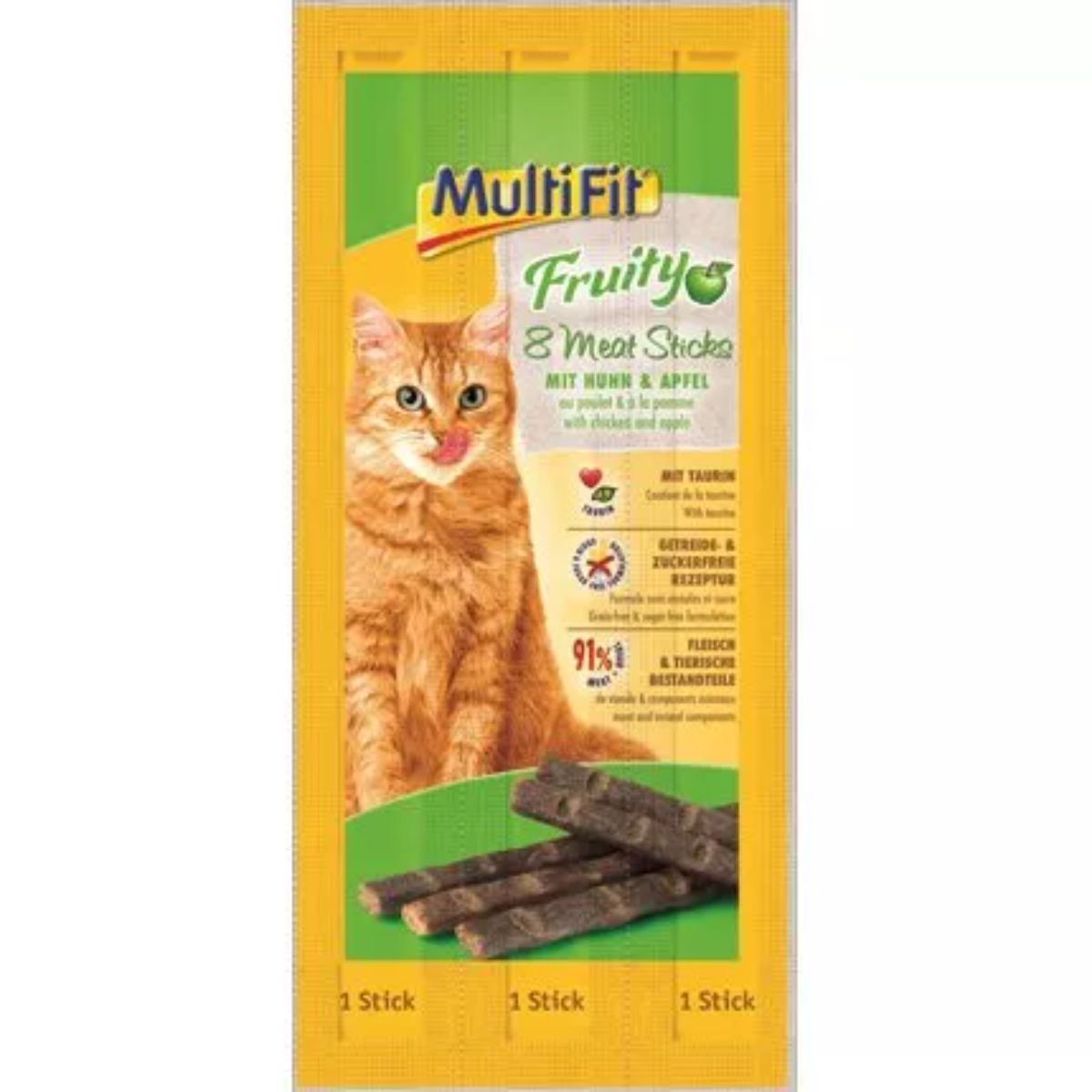 MultiFit Cat Snack Stick Fruity 5GX8 - Arcaplanet.it