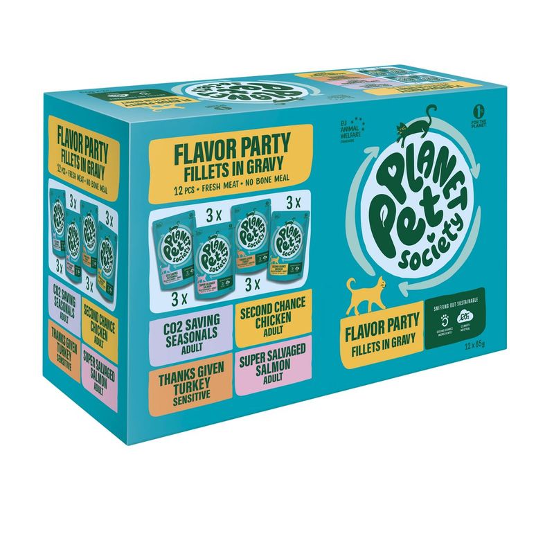 Planet Pet Society Cat Adult Busta Multipack 12x85G - Arcaplanet.it